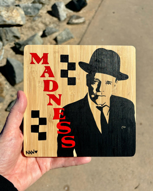 Suggs - 6”x6” Original Painting on Bamboo - The Art Of Nan Coffey