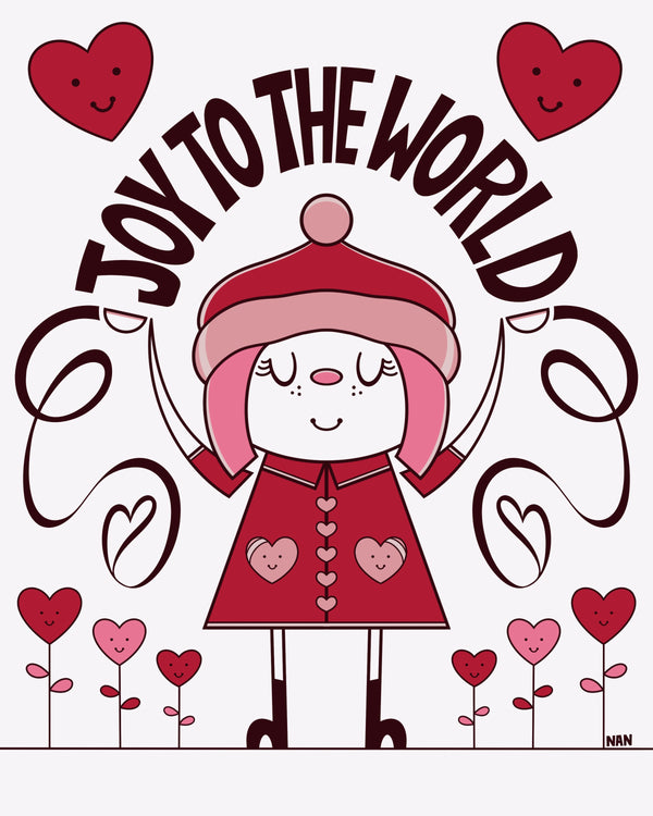Joy To The World 2024 - Signed Print - The Art Of Nan Coffey