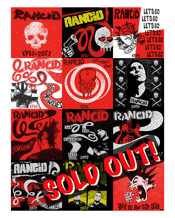 RANCID: THE FIRST TEN RECORDS - Limited Edition Fine Art Print - SOLD ...
