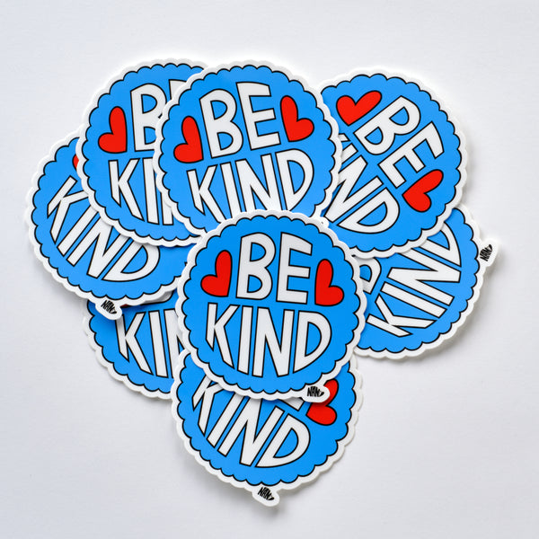 ️ Be Kind ️ - Vinyl Sticker - The Art Of Nan Coffey